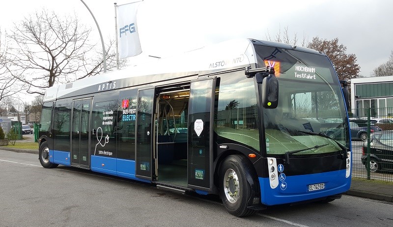 Alstom and NTL's Electric Mobility Solution Aptis in Test Op