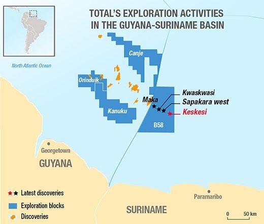 Total, New Operator of Block 58 Offshore Suriname, Announces